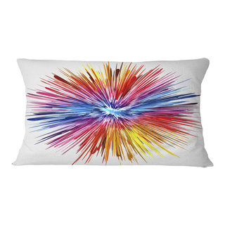 Color Explosion Abstract Throw Pillow, 12"x20 - Contemporary ...