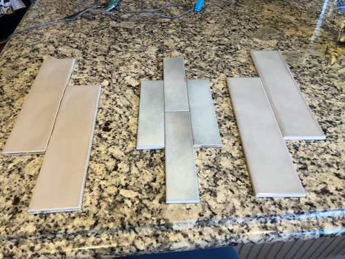 Help picking backsplash and cabinet color?