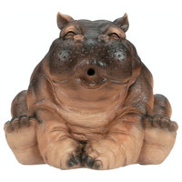Hanna the Hippo Spitter Piped Statue - Contemporary - Outdoor Fountains ...