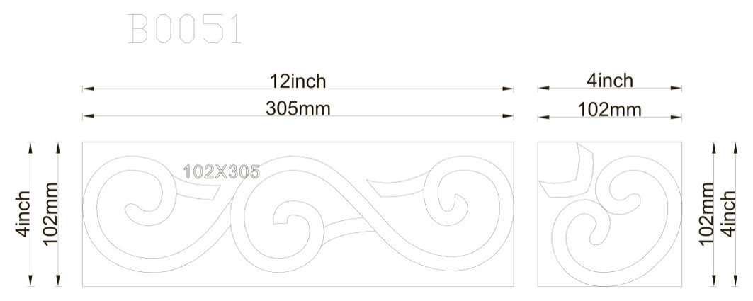 Marble Mosaic Border Bathroom Listello Tile Vine Crema 4x12 Polished, 1 ...