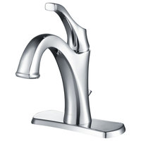 Arlo Single Handle 1-Hole Bathroom Basin Faucet, Lift Rod Drain ...