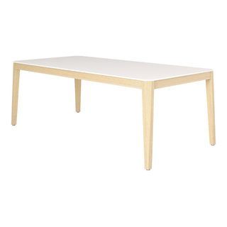 Midtown Concept Bahrain Modern 215" Indoor Rectangular White Dining ...