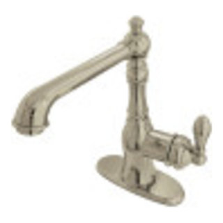 Single-Handle Bathroom Faucet with Push Pop-Up and Cover Plate ...