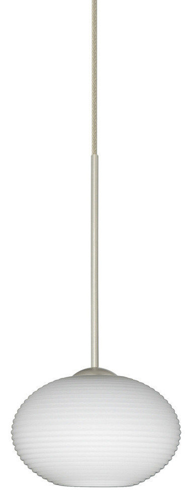 Lasso 1 Light Pendant Lighting, Satin Nickel - Contemporary - Pendant ...