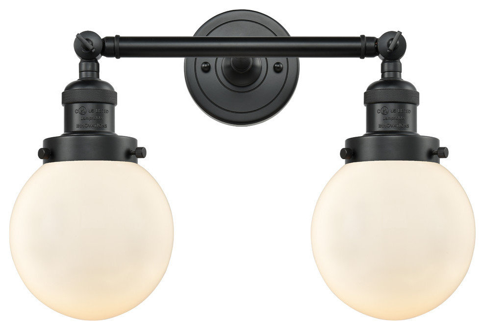 Innovations 2-LT Beacon 17" Bathroom Fixture - Matte Black - Industrial ...