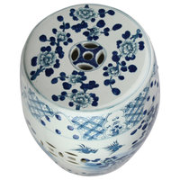 Indigo Bird Ceramic Stool - Asian - Accent And Garden Stools - by ...