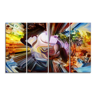 "Layers of Inner Paint" Abstract Canvas Artwork, 48"x28" 4 Pieces ...