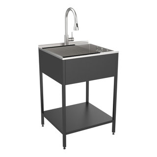 Steel Laundry Sink Kit 24x22 Contemporary Utility Sinks by Transolid Houzz