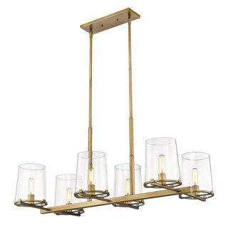 6 Light Island In Transitional Style-10 Inches Tall and 22 Inches Wide ...