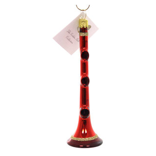 Golden Bell Collection Red Clarinet Hand Painted Decorative Hanging ...