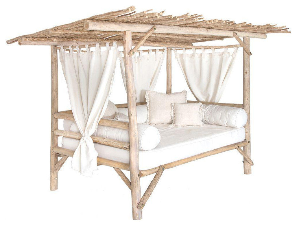 Nikki Outdoor Daybed - Beach Style - Daybeds - by Sideboards and Things ...