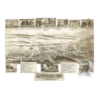 Old Map of Strasburg Pennsylvania 1903, Vintage Map Art Print, 24"x36 ...