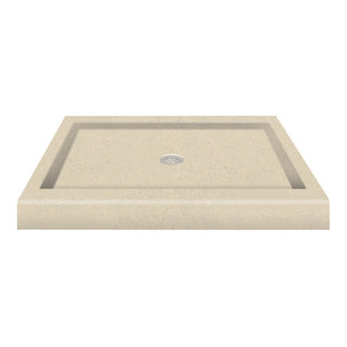 36"x36" Decor Solid Surface Shower Base, 36"x36"x4" - Contemporary ...