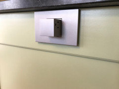 Power outlets on waterfall island