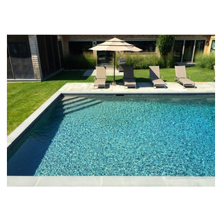 French Grey Pebble Sheen w/ 6" Rodio Tile - Boston - by Atlantic Pool ...