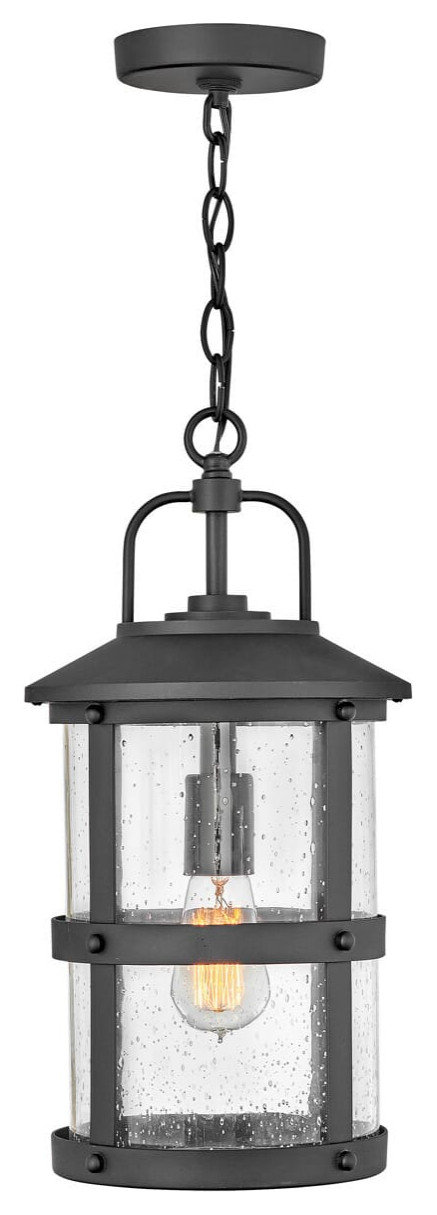 Black LED Hanging Lantern from the Lakehouse Collection, 9.000 ...