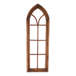 Kingston Farmhouse Wall Window, 12x36 inches-Wood and Iron ...