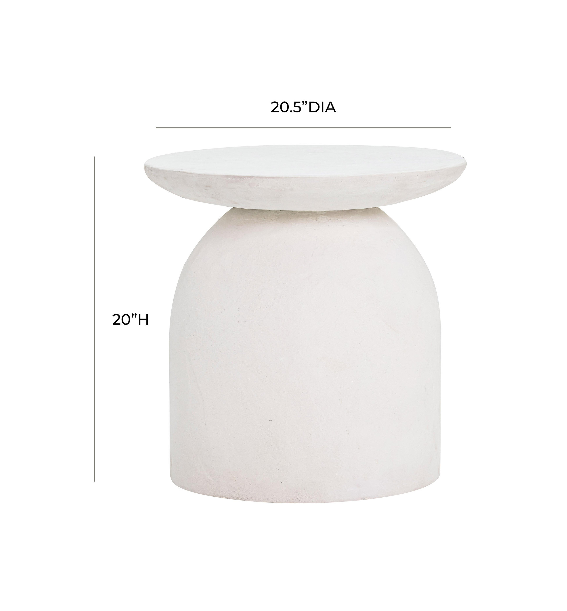 Aloe White Concrete Side Table - Transitional - Side Tables And End ...