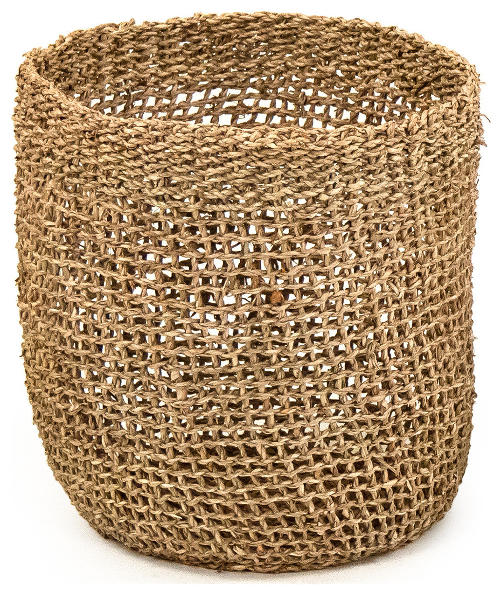 Medium Woven Basket - Beach Style - Baskets - by Zentique, Inc. | Houzz