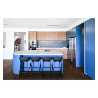 Blue Kitchen with Terrazzo Benchtops - Eclectic - Kitchen - Sydney - by ...