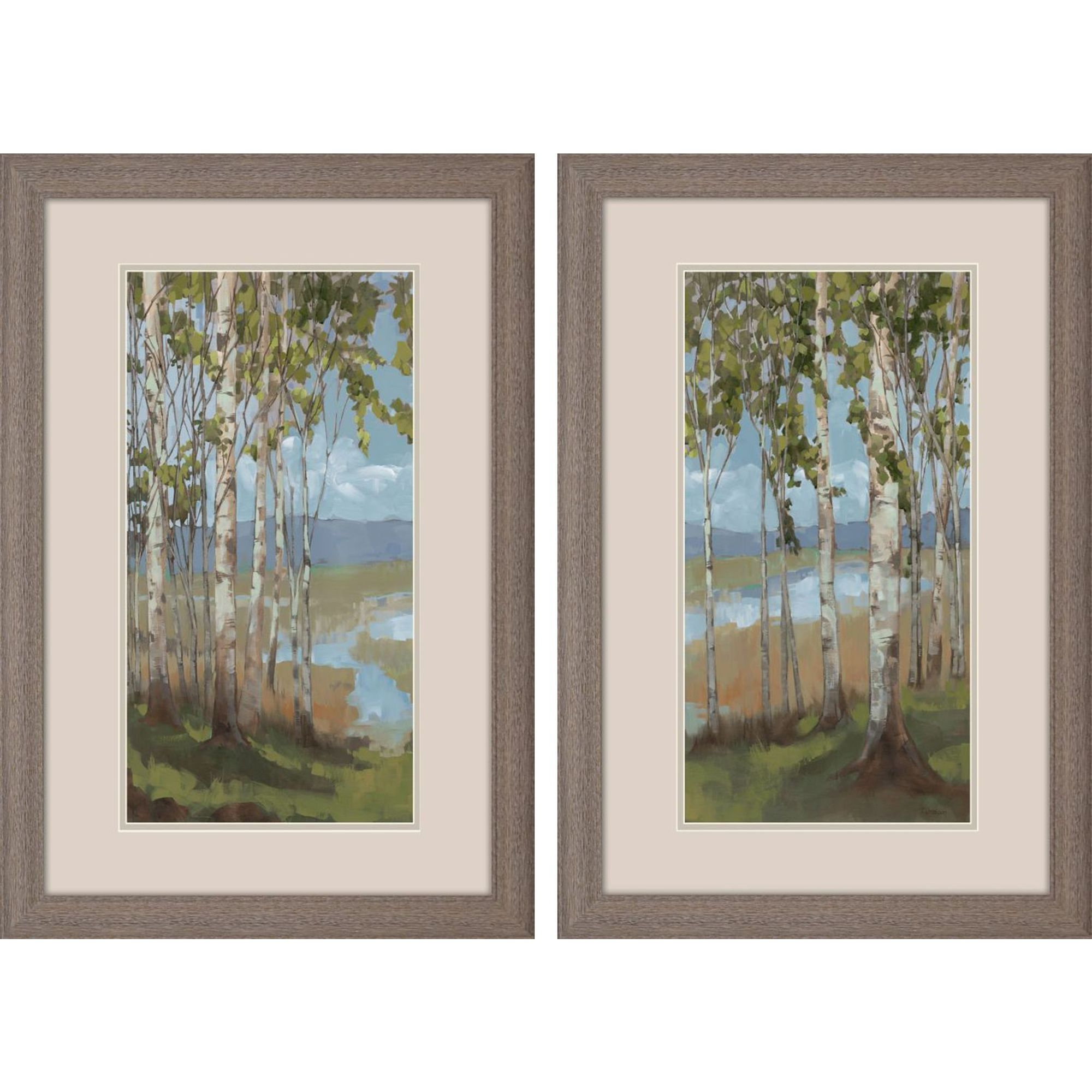 Aspen Spring Artwork, 2-Piece Set - Contemporary - Prints And Posters ...