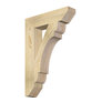 Balboa Traditional Bracket, 16"Dx28"H, 4"W Western Red Cedar/Rough Sawn ...