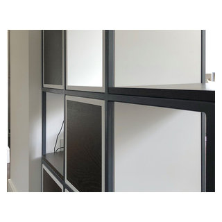 Room divider metal frame shelving unit - Contemporary - London - by ...