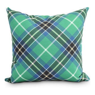 Mad for Plaid Holiday Print Decorative Throw Pillow, 20" - Rustic ...