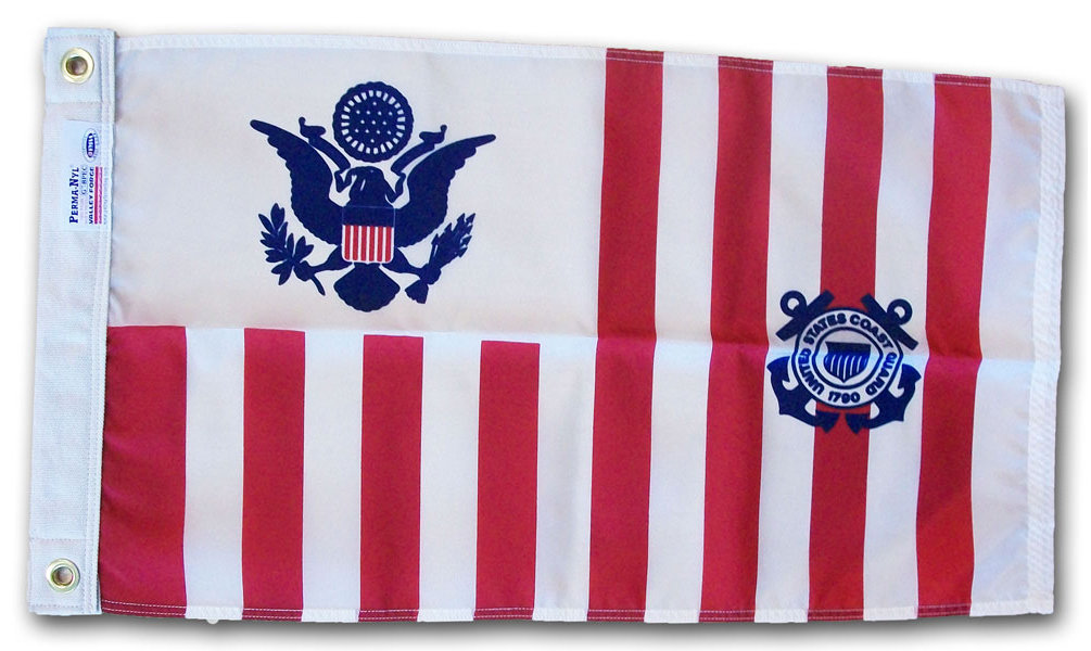 Coast Guard Ensign, 15"x24" G-Spec Flag - Traditional - Flags And ...
