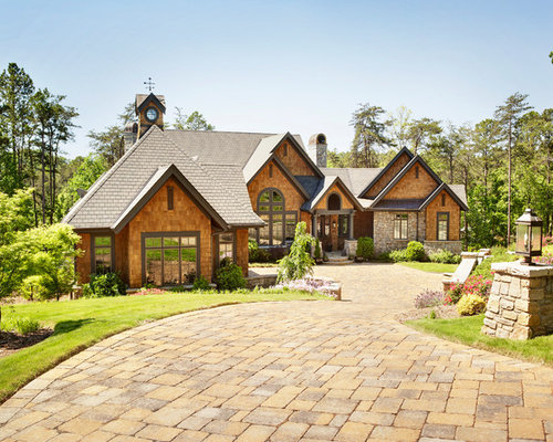 Exterior House Painting Brown Rustic Home Design Ideas, Pictures ...