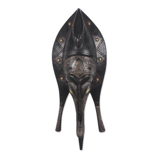 Novica Triple Fish African Wood Mask - Tropical - Wall Sculptures - by ...