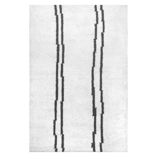 nuLOOM Isis Handmade Striped Modern Area Rug, 8'x10' - Contemporary ...