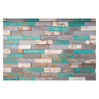 3D Wood Planks for Walls and Ceilings, 9.5 sq. ft, Montauk Blue ...