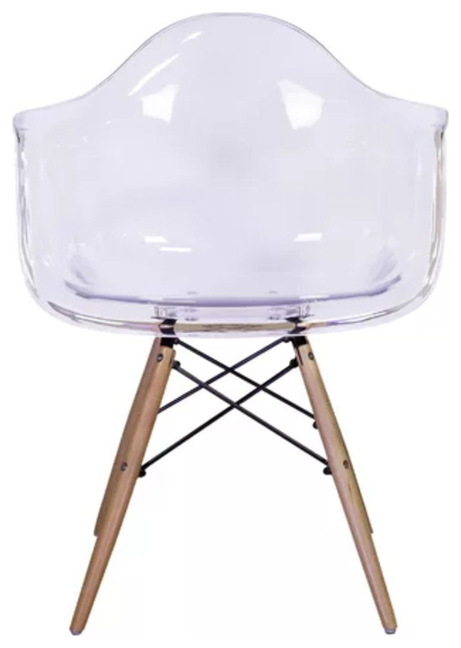 Acrylic Bucket with Wood base (Set Of 4) - Midcentury - Dining Chairs ...