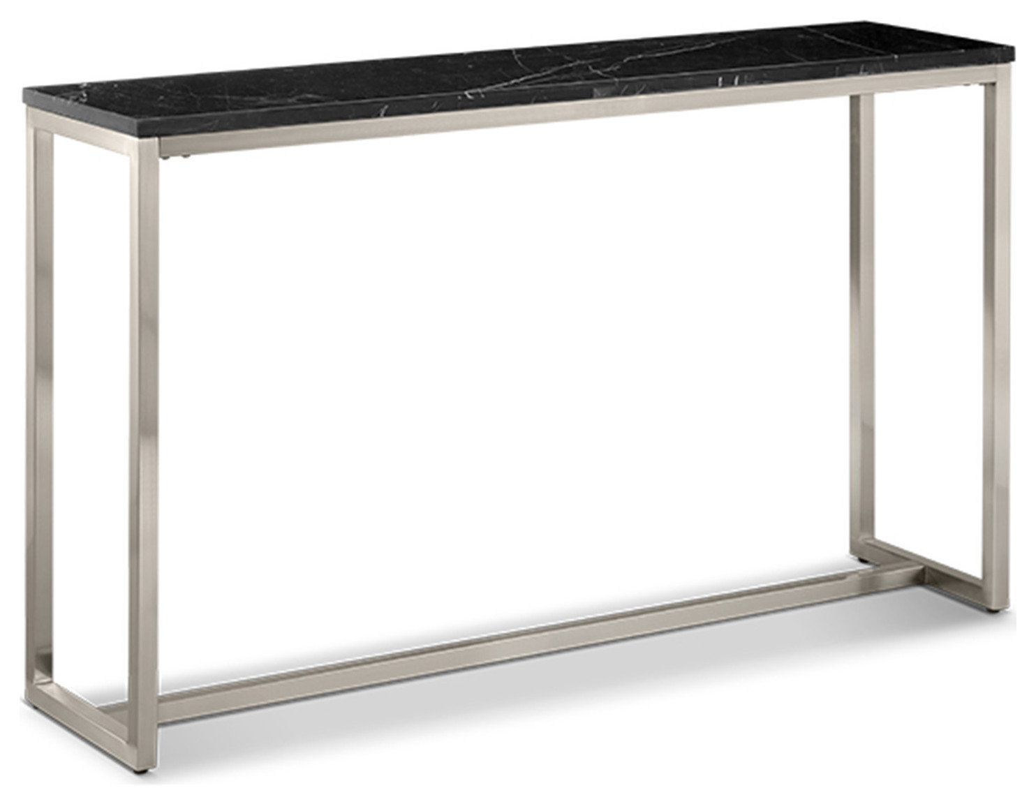 Magnussen Home Kira Black Marble And Brushed Nickel Rectangular Sofa ...