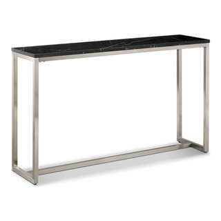 Magnussen Home Kira Black Marble And Brushed Nickel Rectangular Sofa ...