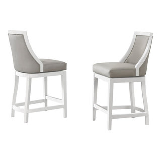 Ellie Bar Stool With Back, Set of 2 - Transitional - Bar Stools And ...