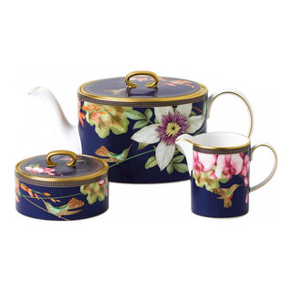 Wedgwood Hummingbird 3-Piece Tea Set (Teapot, Sugar & Creamer ...