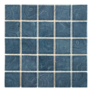 Resort Porcelain Mosaic Floor and Wall Tile, Beach Blue, Sample ...