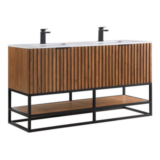 Terra Bathroom Vanity, 60" - Transitional - Bathroom Vanities And Sink ...