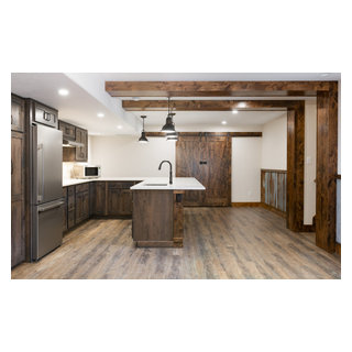 Black Forest Basement Finish - Rustic - Basement - Denver - by Southern ...