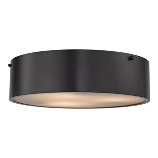 Clayton 3-Light Flush, Oil Rubbed Bronze, 16x16x4.5 - Transitional ...