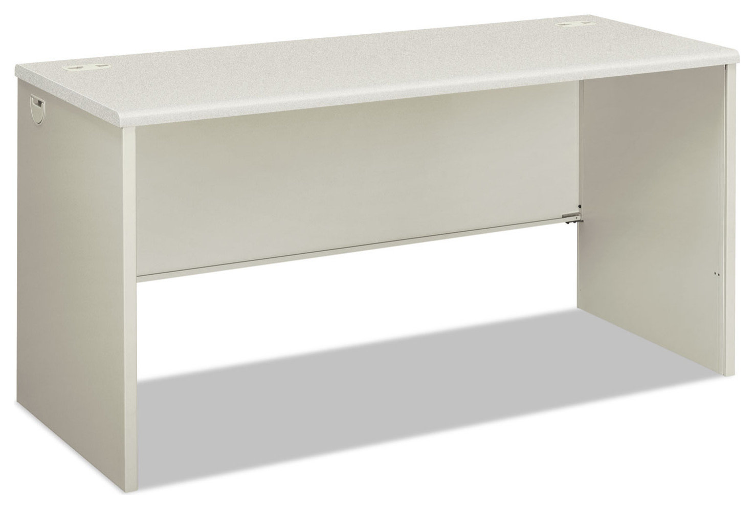 HON 38000 Series Desk Shell, 60" x 24" x 30", Light Gray/Silver ...