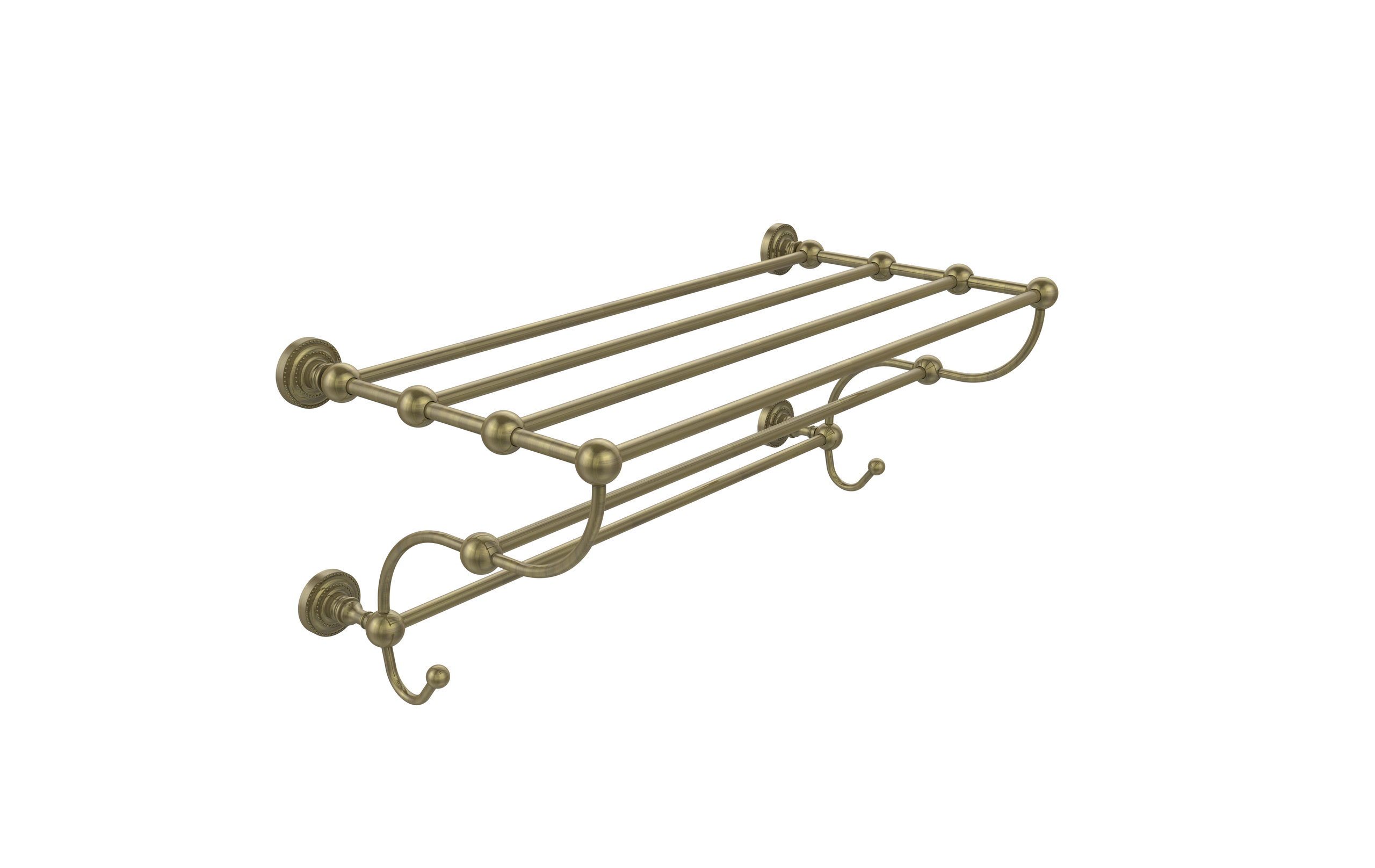 Dottingham Collection 36" Train Rack Towel Shelf, Antique Brass ...