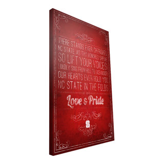North Carolina State University Wolfpack Song Canvas Print, 8"x12 ...