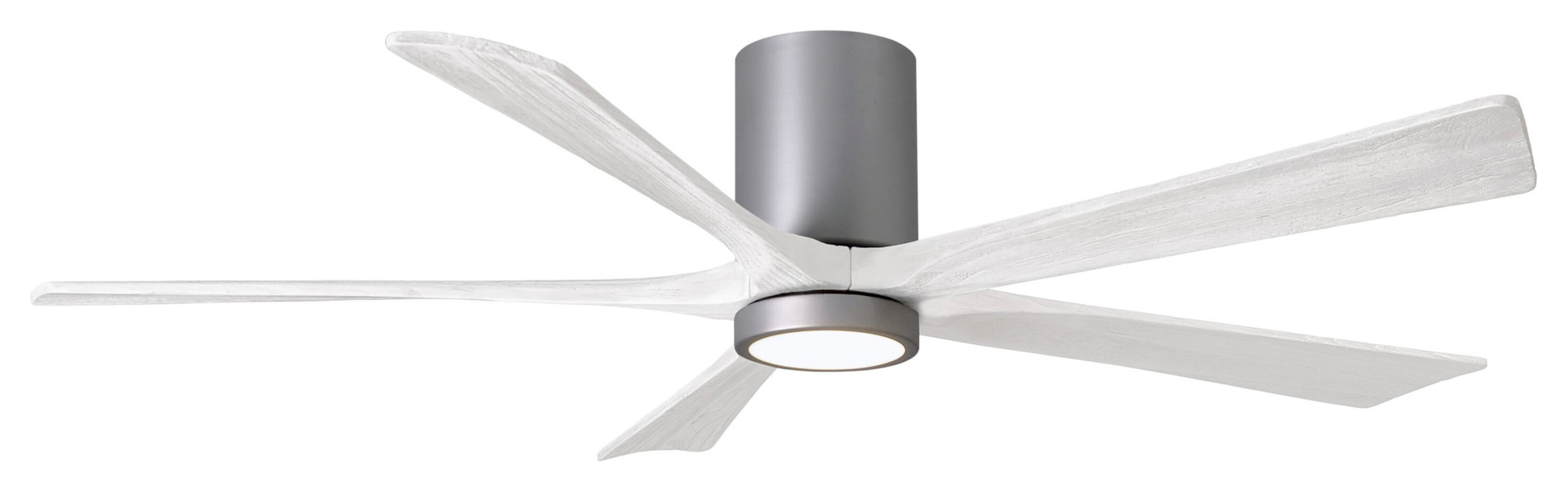 Irene 6-Speed DC 60" Ceiling Fan w/ Integrated Light Kit in Brushed ...