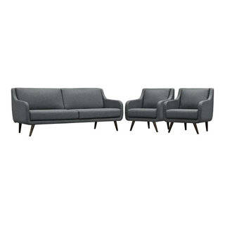 3-Piece Verve Living Room Set - Midcentury - Living Room Furniture Sets ...