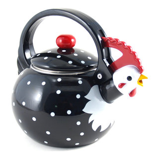 Supreme Housewares Stainless Steel Rooster Whistling Tea Kettle ...