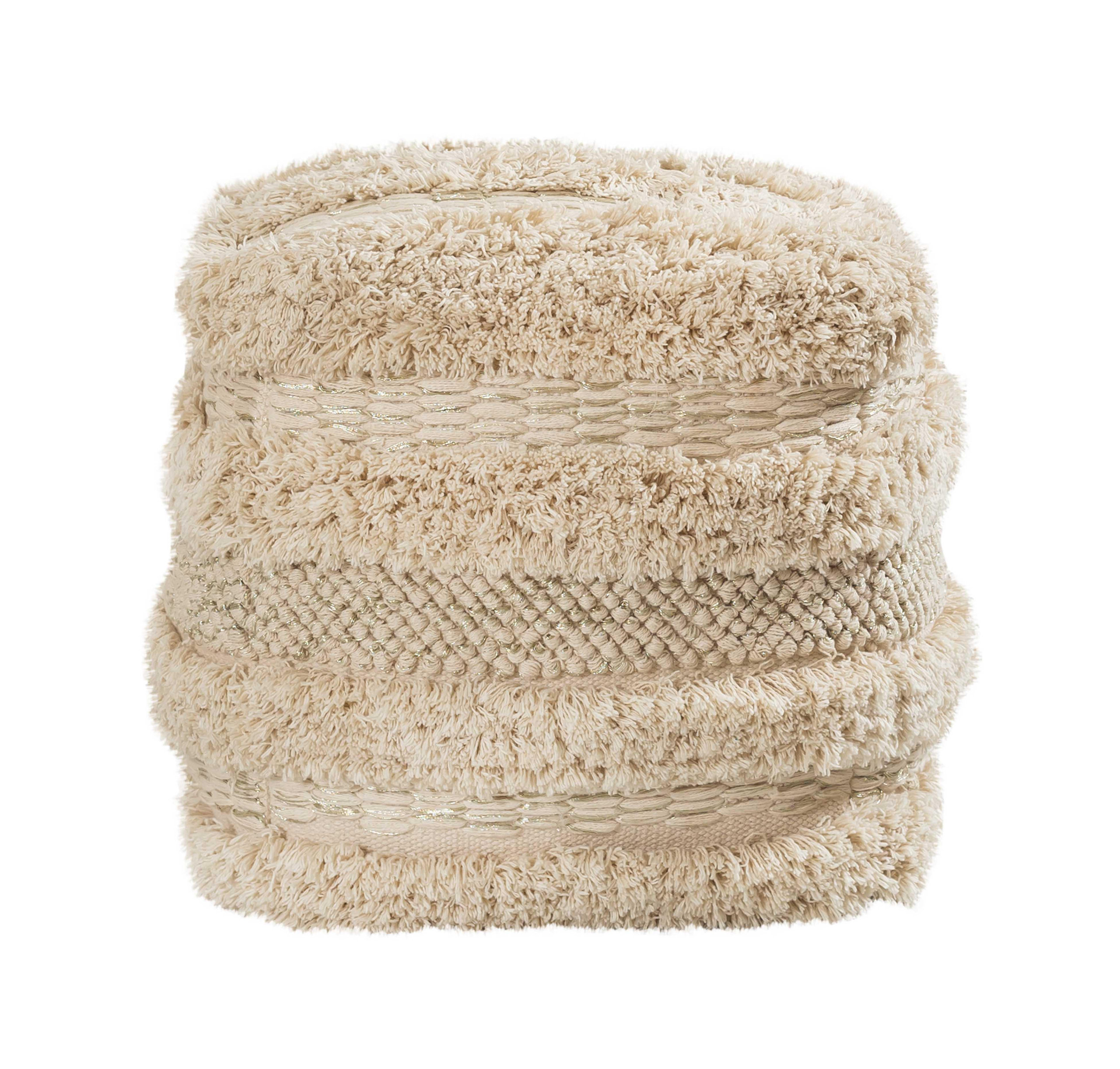 Yorba Cotton Pouf - Scandinavian - Floor Pillows And Poufs - by HedgeApple | Houzz