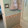Java Tan & white pebble border, 4"x12", mesh-backed stone for indoor ...